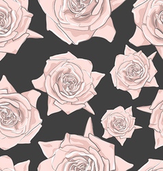 Pink english roses seamless pattern Royalty Free Vector