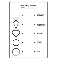 Geometry shape matching game educational Vector Image