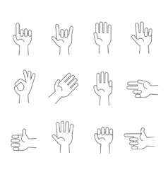 Cartoon hands Royalty Free Vector Image - VectorStock