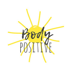 Hand drawn sun and text smile is the best makeup Vector Image