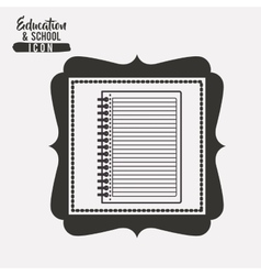 Notebook school supply with pencil Royalty Free Vector Image