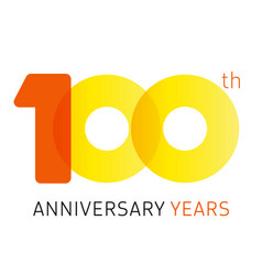 Anniversary 100 red 3d numbers Royalty Free Vector Image