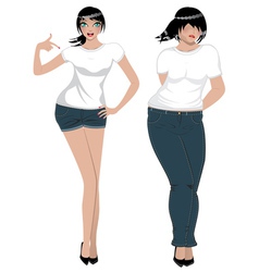 Plus size pinup Royalty Free Vector Image - VectorStock