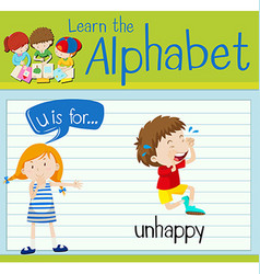 Flashcard letter u is for up Royalty Free Vector Image