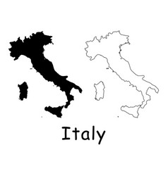 Simplified map of italy outline with slightly Vector Image