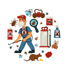 Badger pest control mascot Royalty Free Vector Image