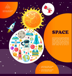 Space universe composition Royalty Free Vector Image