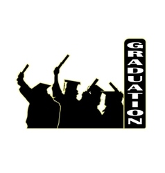 Happy graduation ceremony semi flat color Vector Image