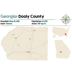 Map fulton county in georgia Royalty Free Vector Image