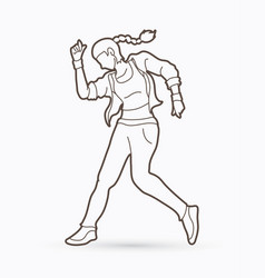 Dance line ballroom dancing latina Royalty Free Vector Image