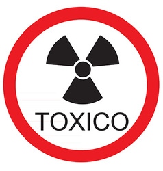 Toxic sign with skull Royalty Free Vector Image