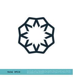 Allah and muhammad arabic letter icon logo Vector Image