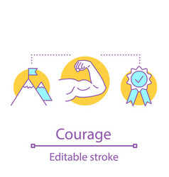 Courage concept icon Royalty Free Vector Image