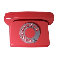 Old red phone Royalty Free Vector Image - VectorStock