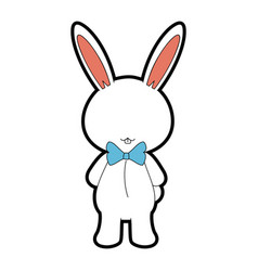 Cartoon running bunny Royalty Free Vector Image