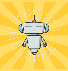 Cute robot logotype Royalty Free Vector Image - VectorStock