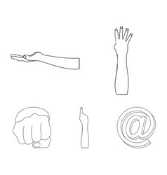 Sign language number 5 Royalty Free Vector Image