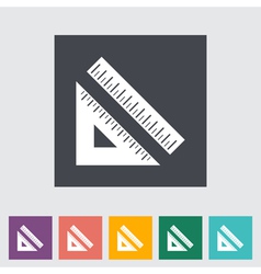 Triangle measuring rulers Royalty Free Vector Image