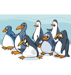 Retro winter penguin Royalty Free Vector Image