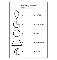 Geometry shape matching game educational Vector Image
