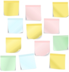 Color note stickers four sheets for notes Vector Image