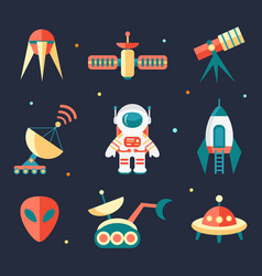 Astronaut in outer space Royalty Free Vector Image