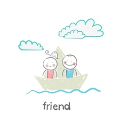 Friend lettering friendship card typography Vector Image