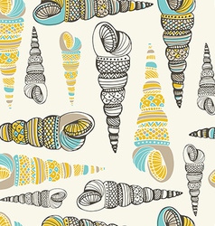Seashell seamless pattern Royalty Free Vector Image