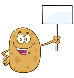 Waving potato cartoon Royalty Free Vector Image