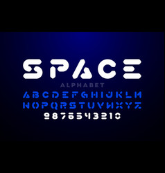 Modern futuristic sci-fi font future space text Vector Image