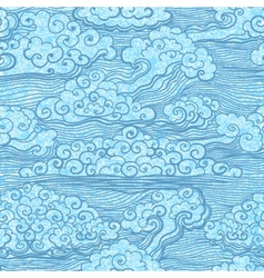 Vintage cloud Chinese seamless pattern Royalty Free Vector