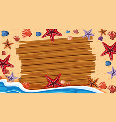 Border template with summer theme in background Vector Image