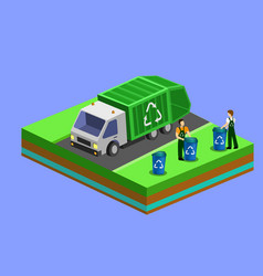 Garbage collector theme image 2 Royalty Free Vector Image