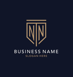 Letter nn wedding monogram logo design Royalty Free Vector