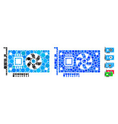 Video gpu card flat icon Royalty Free Vector Image