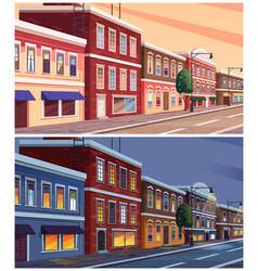 Street town cartoon Royalty Free Vector Image - VectorStock