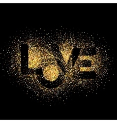 Love gold hand drawn brush calligraphy Royalty Free Vector