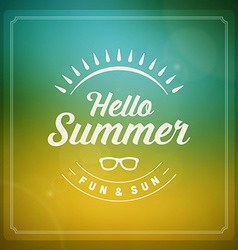 Retro summer design poster Royalty Free Vector Image