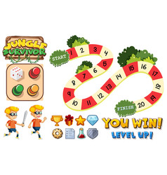 A board game template Royalty Free Vector Image