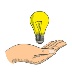 Cartoon light bulb Royalty Free Vector Image - VectorStock
