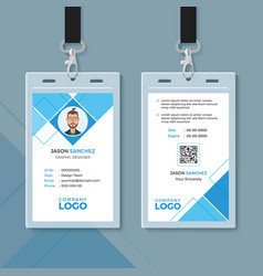 Abstract fresh green yellow wave id card design Vector Image