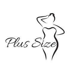 Logo plus size woman curvy symbol Royalty Free Vector Image