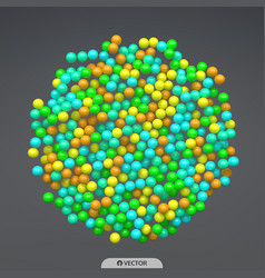 Sphere cover design template abstract geometric Vector Image