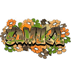 Donald graffiti name text design Royalty Free Vector Image