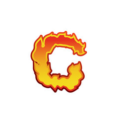 Tattoo fire font flame alphabet fiery letters Vector Image