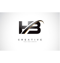 B letter logo design with circle swoosh border Vector Image