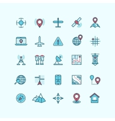 Location icons military style Royalty Free Vector Image