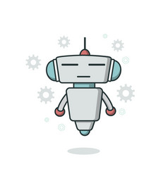 Cute robot logotype Royalty Free Vector Image - VectorStock