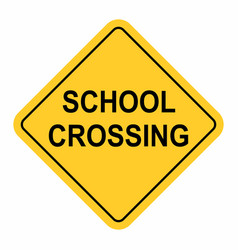 School crossing traffic sign icon Royalty Free Vector Image