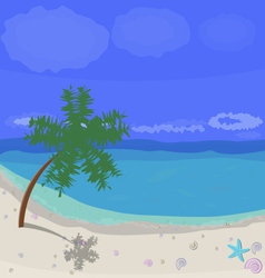 Sunny beach vector